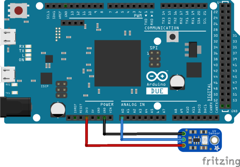 Arduino Due and GUVA-S12SD UV Sensor example - ARM Learning