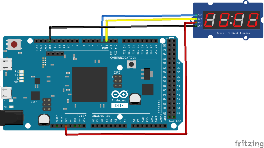 Arduino Due and TM1637 7 segment display example - ARM Learning Arduino Due and TM1637 7 segment display example - ARM Learning