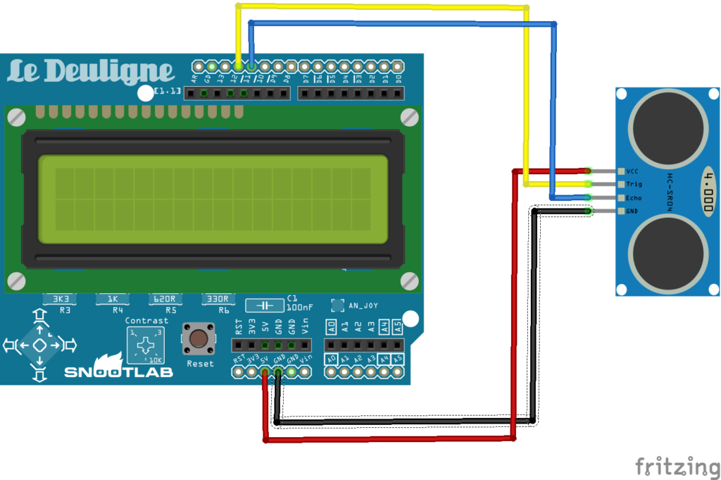 HC-SR04 Ultrasonic Sensor and LCD example - ARM Learning