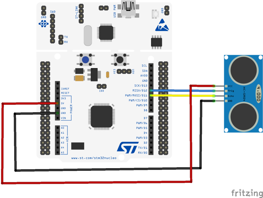 Nucleo and HC-SR04 Ultrasonic Sensor example - ARM Learning